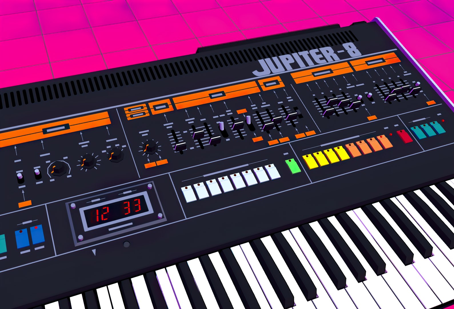 Roland Jupiter-8 Synthesizer 3D Model - TurboSquid 1773990