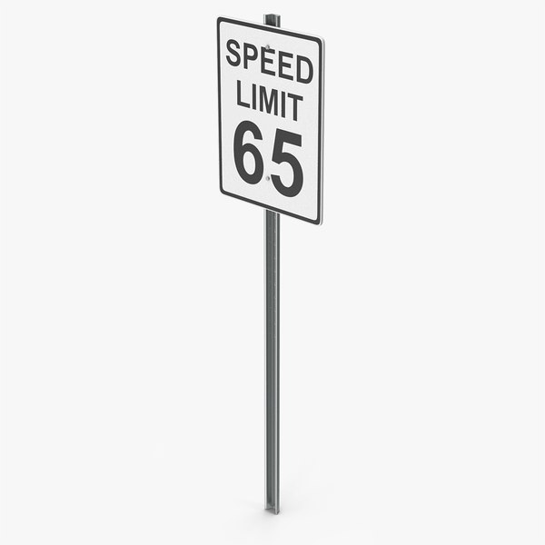 Speed Limit 65 Road Sign 3D model - TurboSquid 2045610