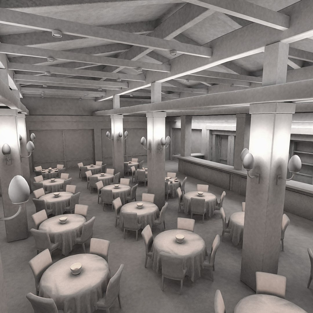3d restaurant table model