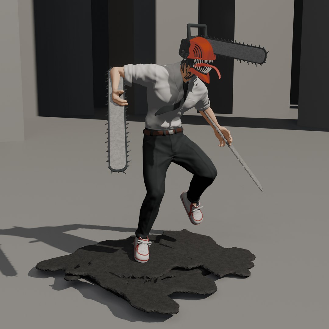 Denji from Chainsaw Man anime minifigure 3D 모델 - TurboSquid 2109170