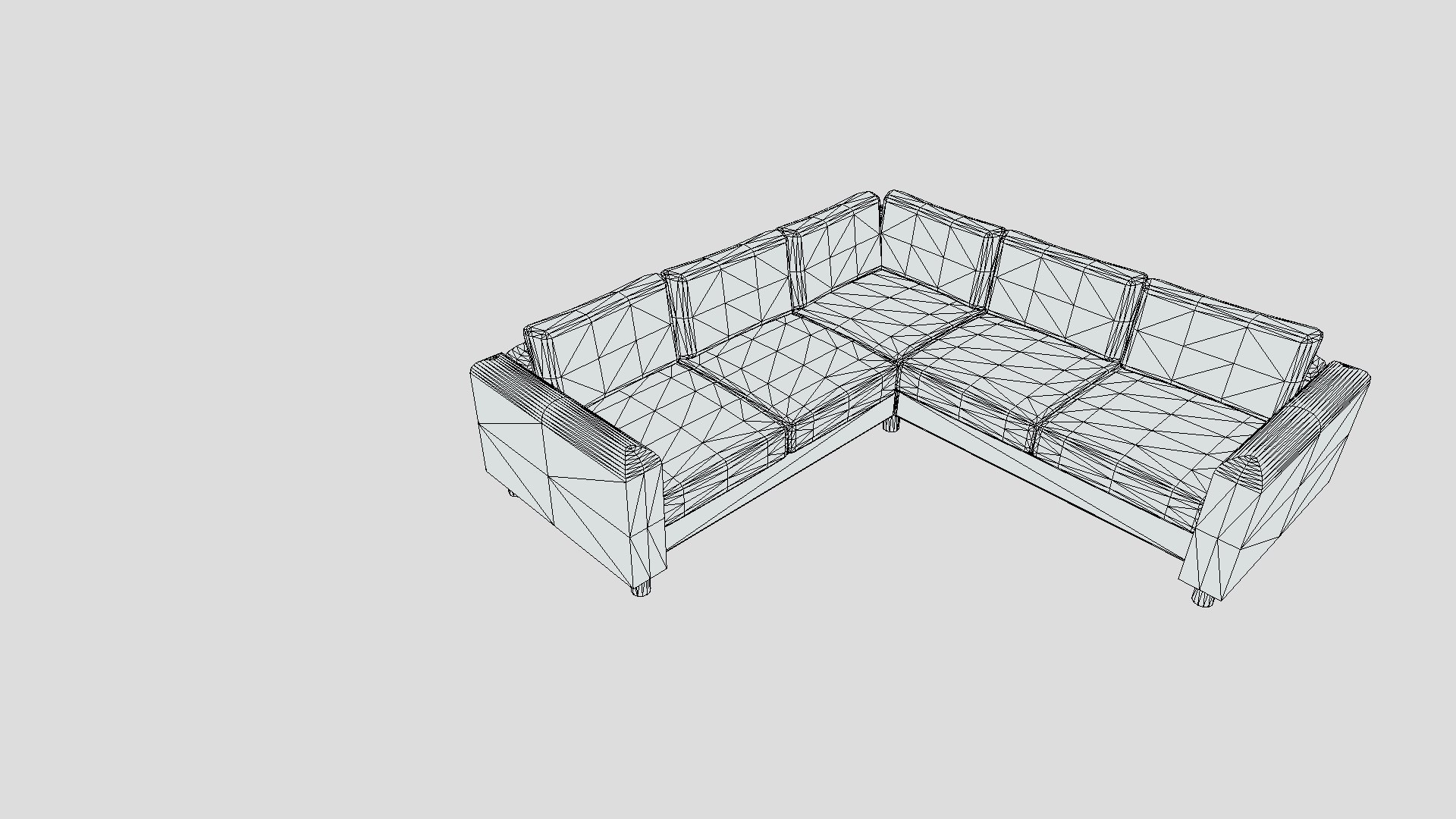 3D Angled Sofa Model - TurboSquid 2044710