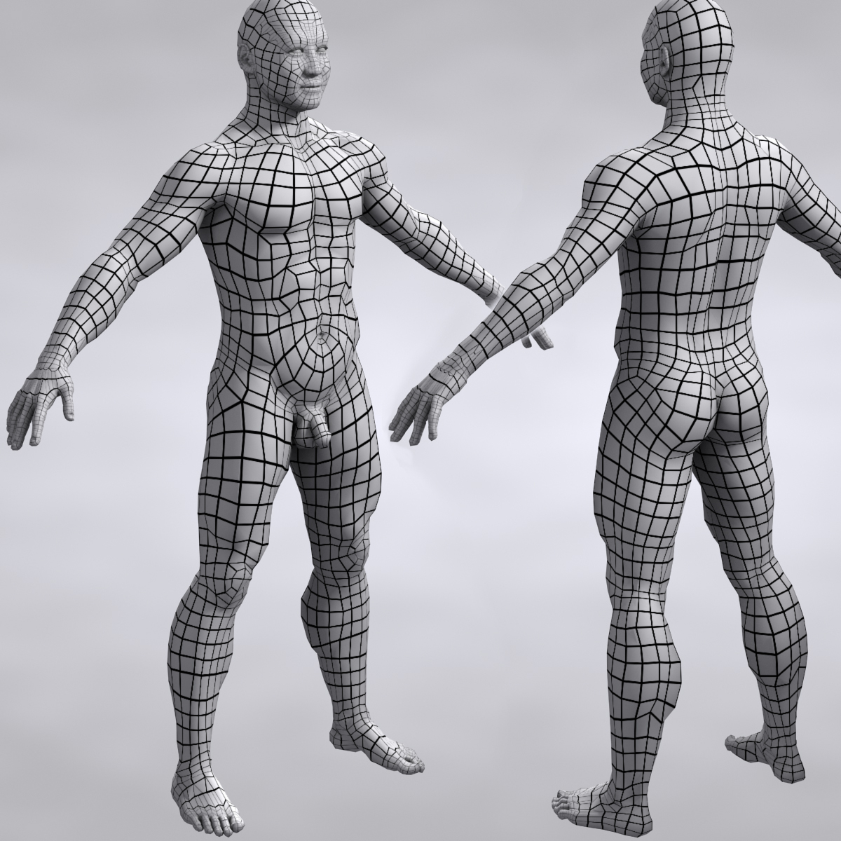 rigged dong realistic asian man 3d model