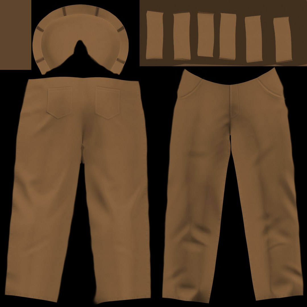 3D Slim Fit Pants - TurboSquid 1806102