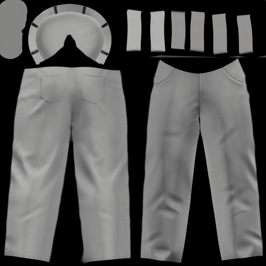3D Slim Fit Pants - TurboSquid 1806102