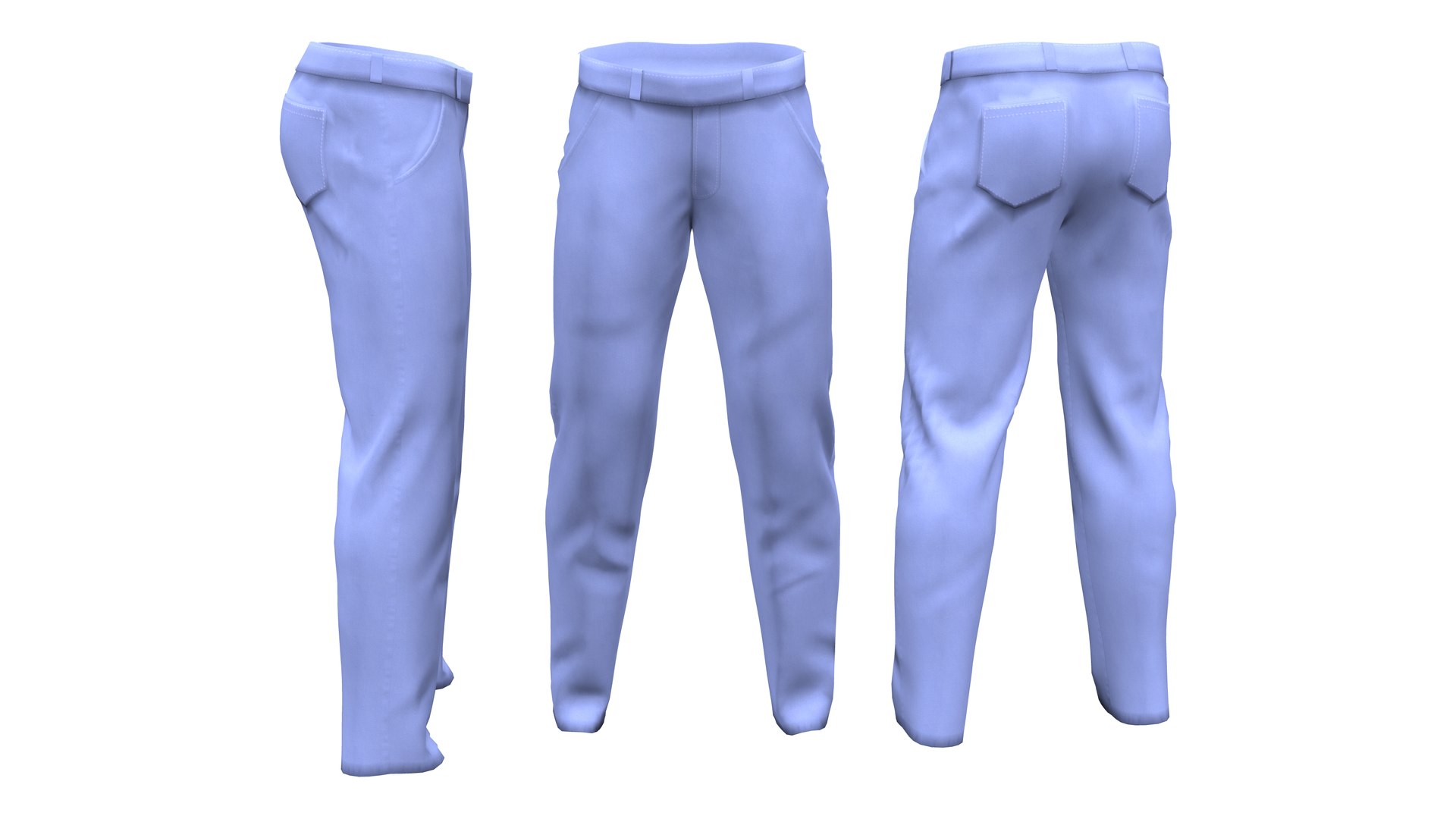3D Slim Fit Pants - TurboSquid 1806102