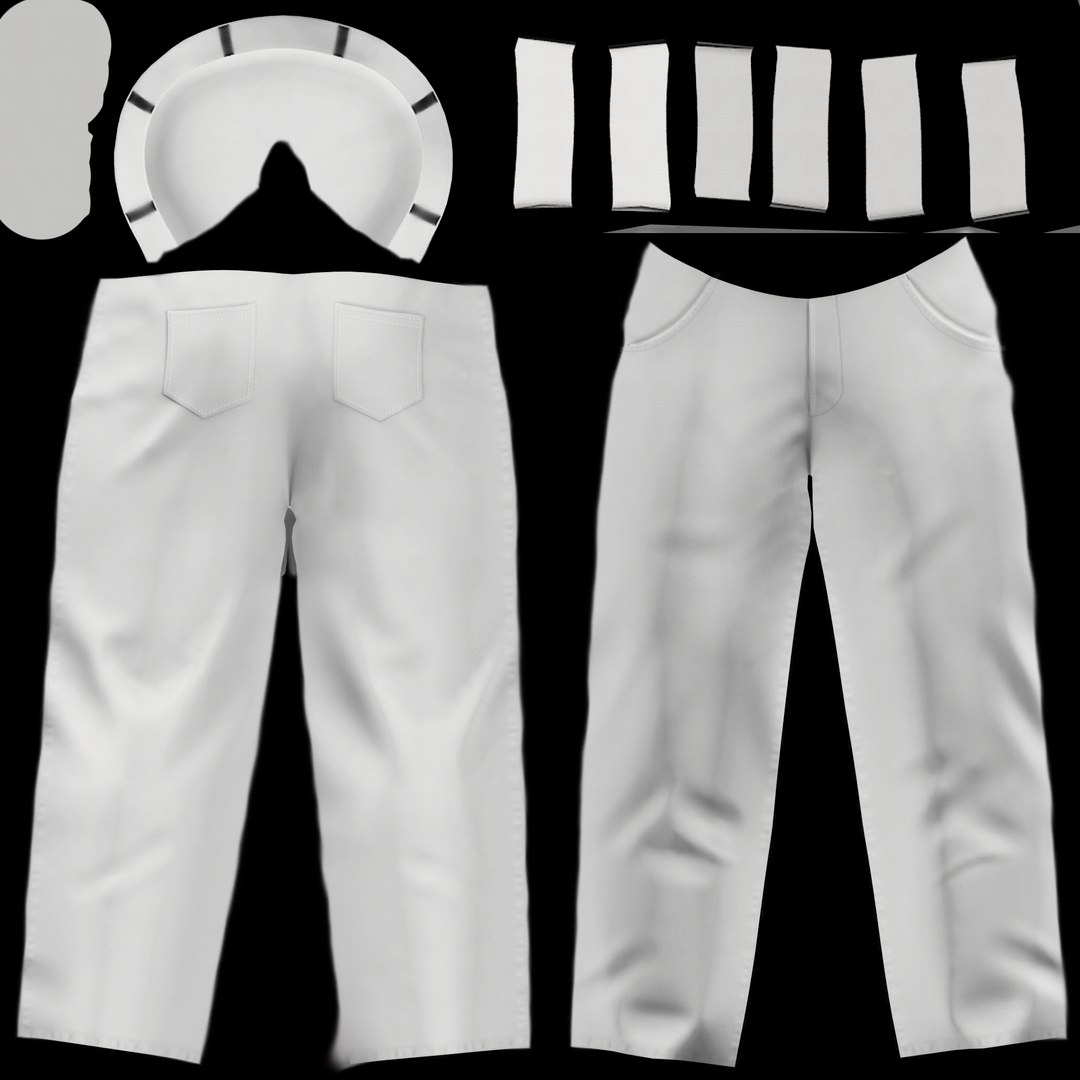 3D Slim Fit Pants - TurboSquid 1806102