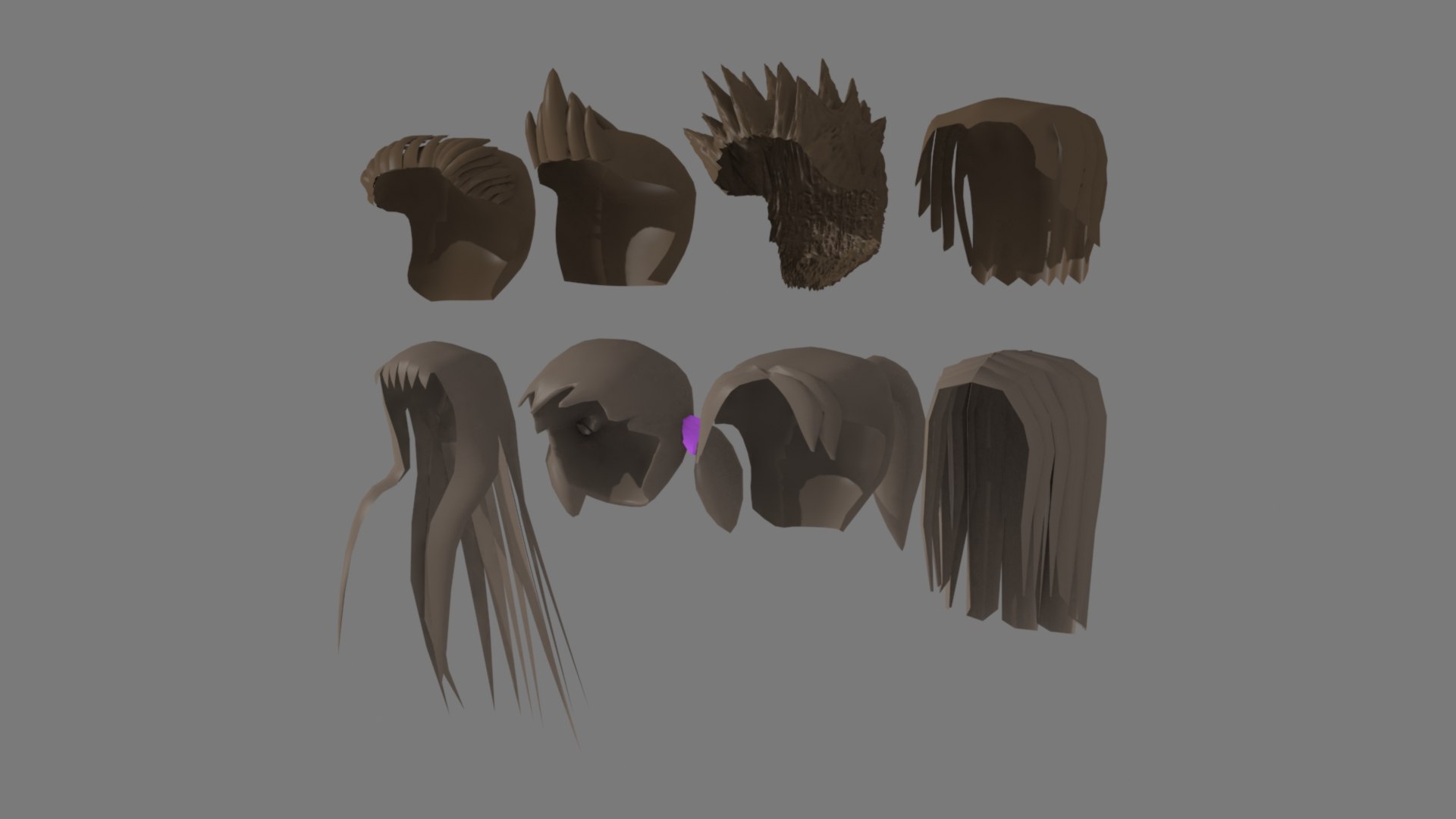 Cartoon Hair Style Collection 3D - TurboSquid 1820469