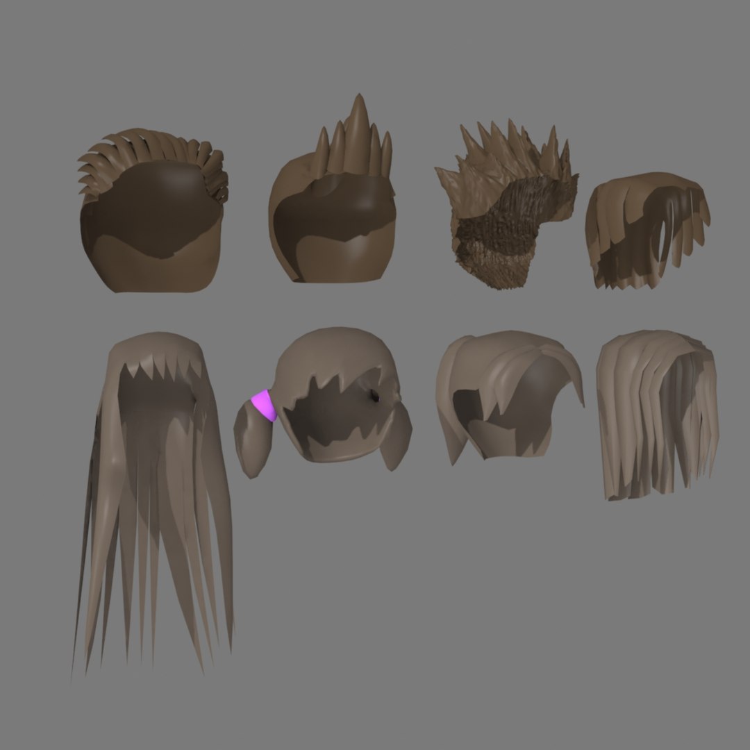 Cartoon Hair Style Collection 3D - TurboSquid 1820469