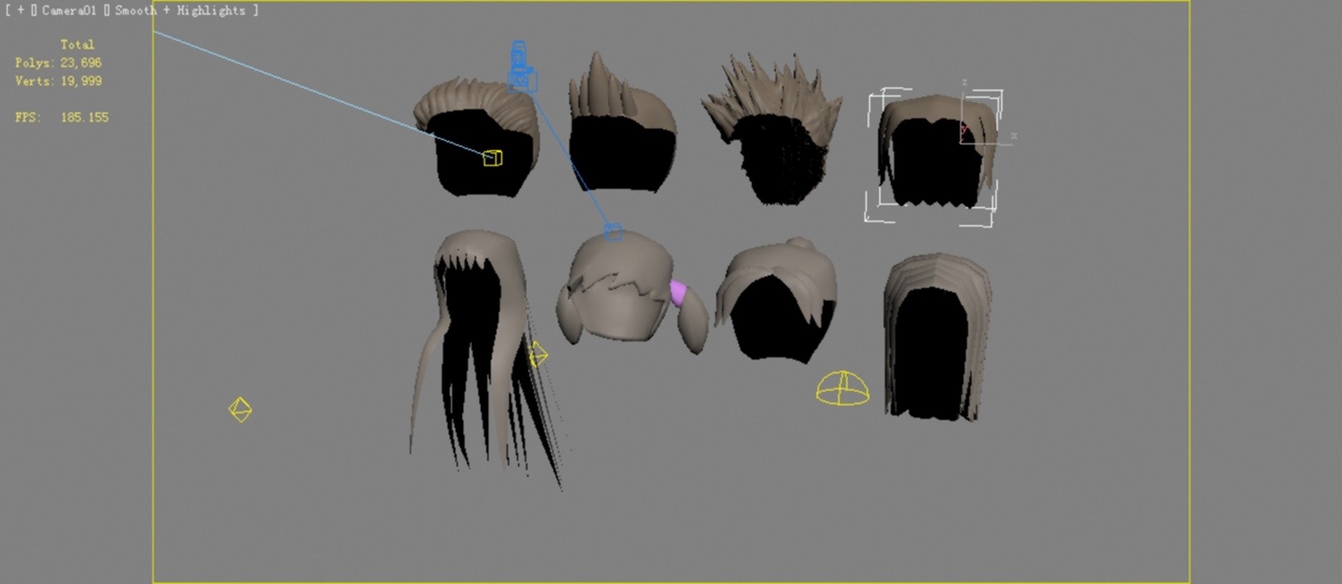 Cartoon Hair Style Collection 3D - TurboSquid 1820469