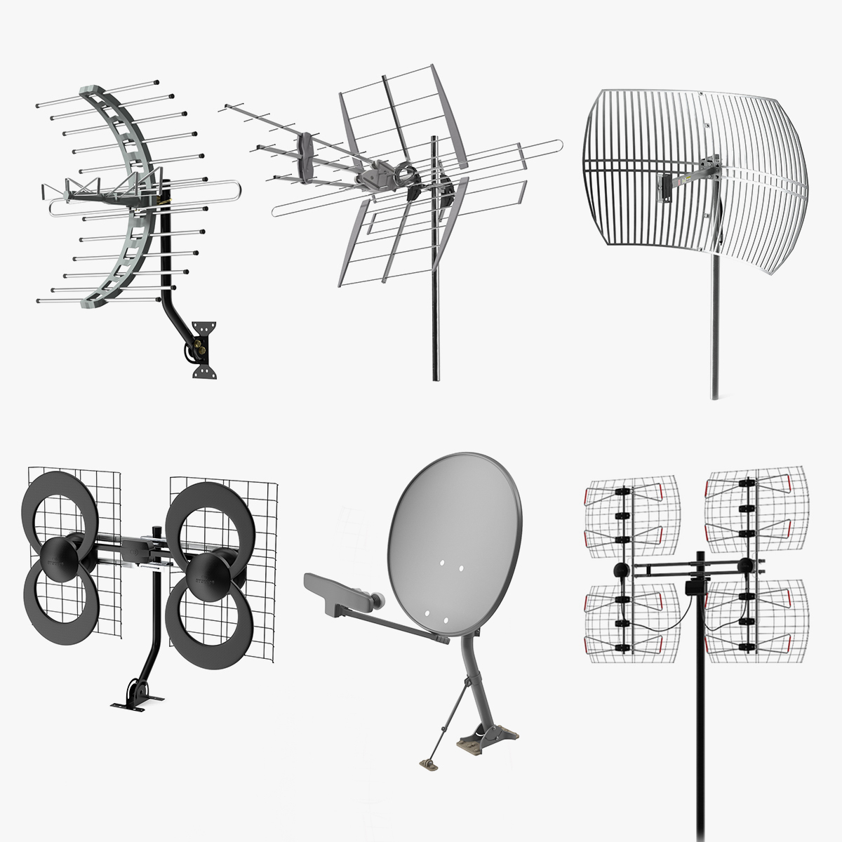 modelo 3d Colección de Antenas 3 - TurboSquid 2209196