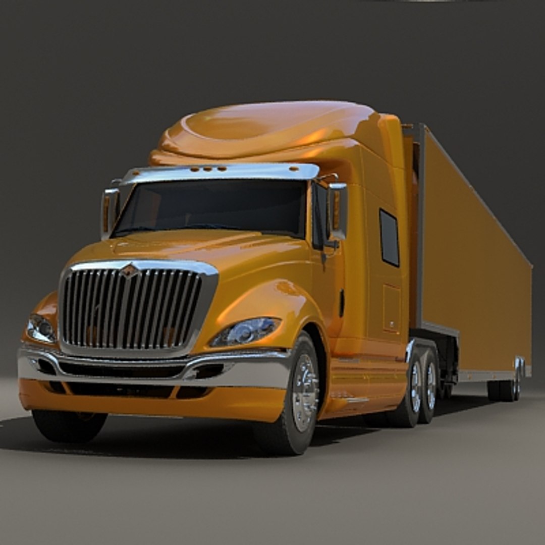 heavy truck trailer 3d model