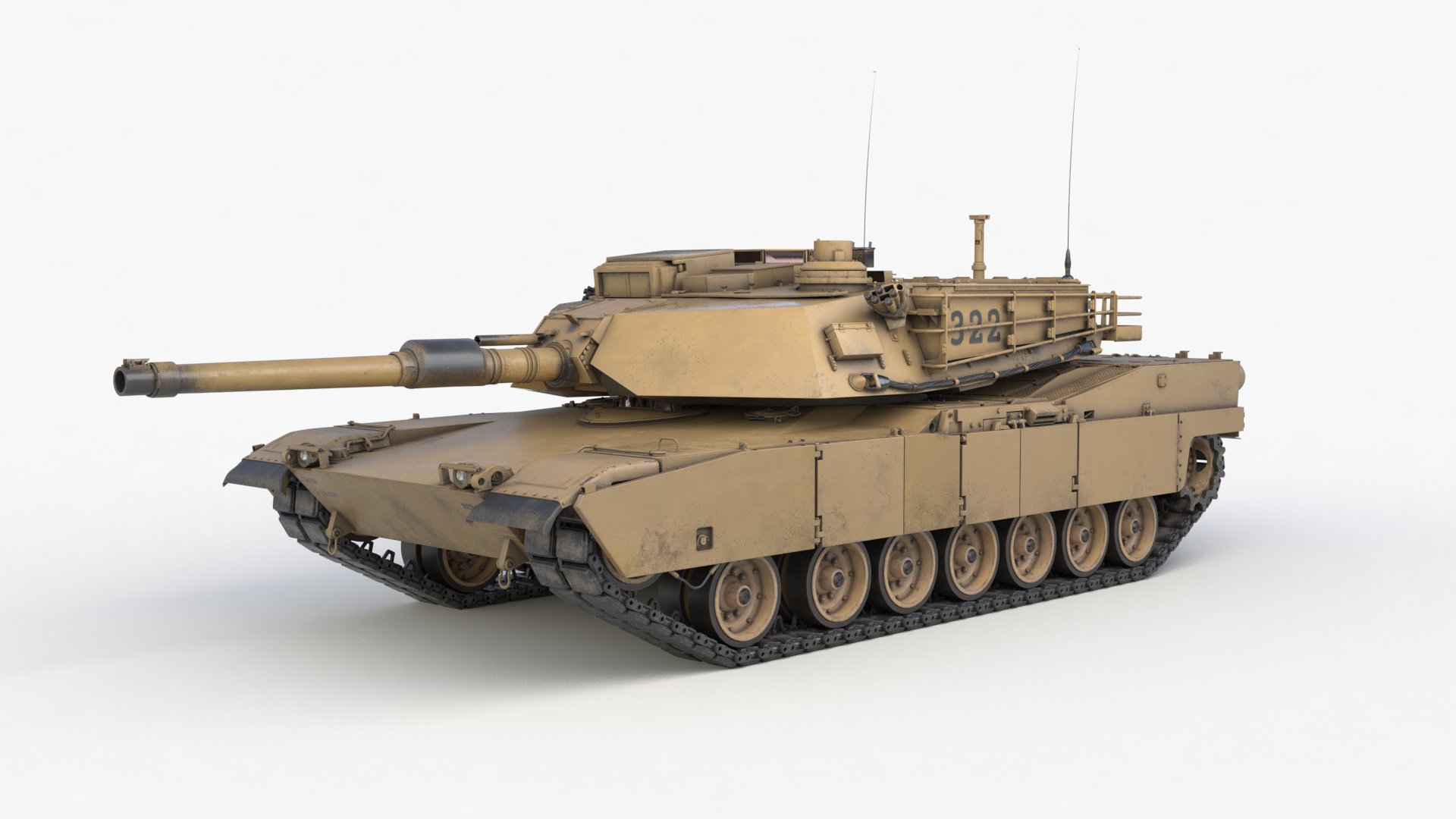 Tank M1 Abrams Model - TurboSquid 2365046