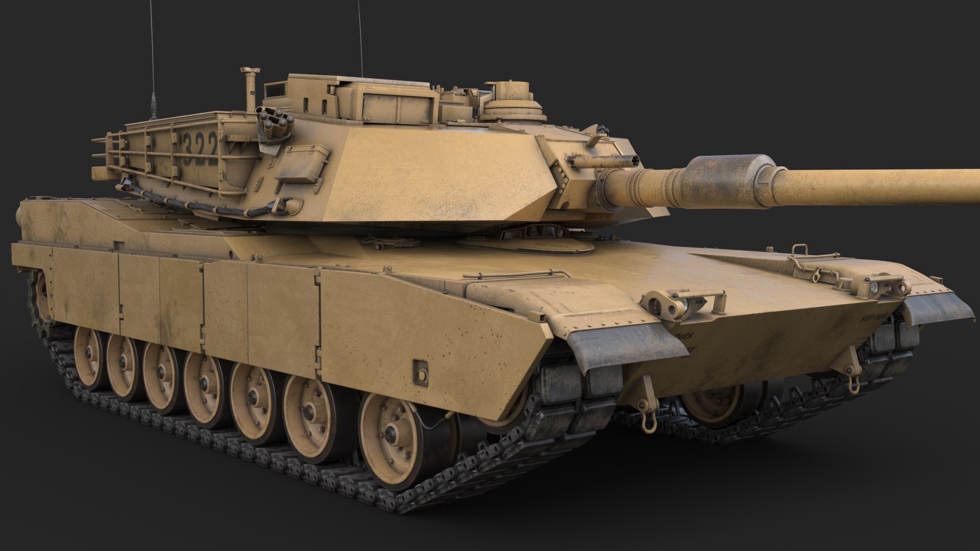 Tank M1 Abrams Model - TurboSquid 2365046