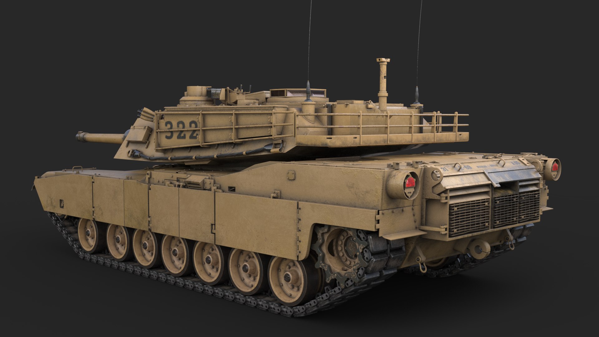 Tank M1 Abrams Model - TurboSquid 2365046