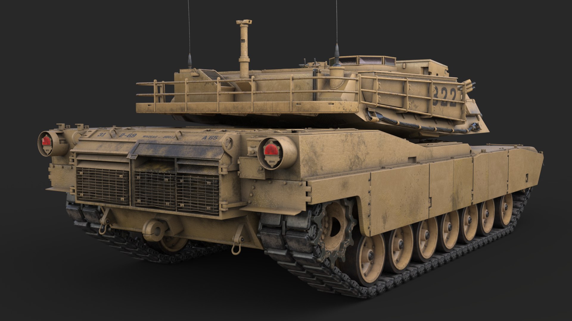 Tank M1 Abrams Model - TurboSquid 2365046