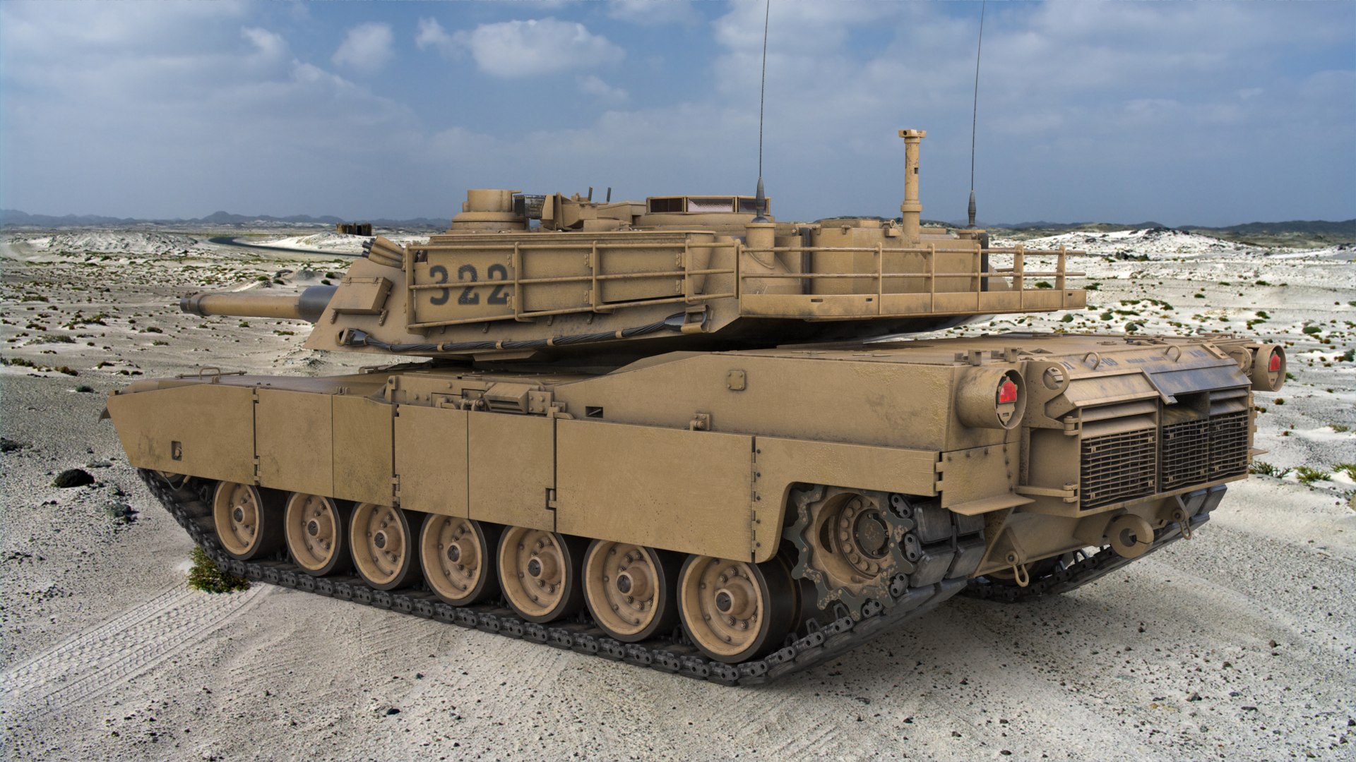 Tank M1 Abrams Model - TurboSquid 2365046