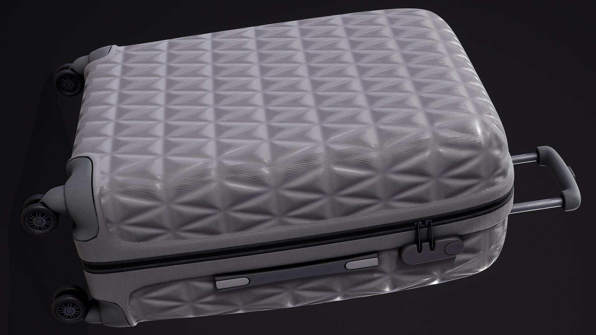 Travel Rolling Suitcase Grey PBR Model - TurboSquid 1789186