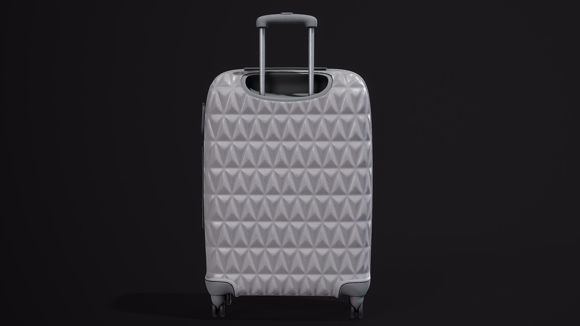 Travel Rolling Suitcase Grey PBR Model - TurboSquid 1789186