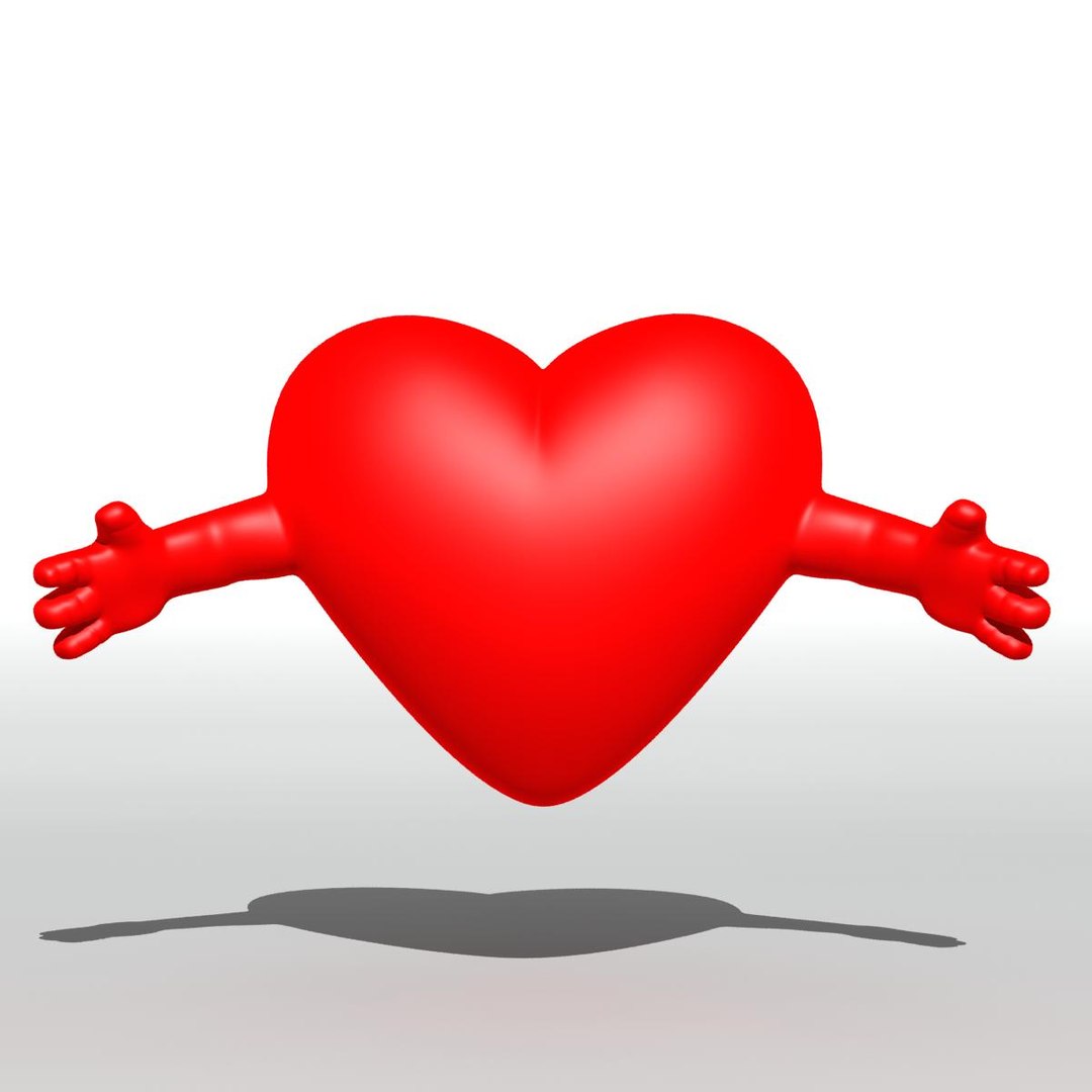 3d model heart arm