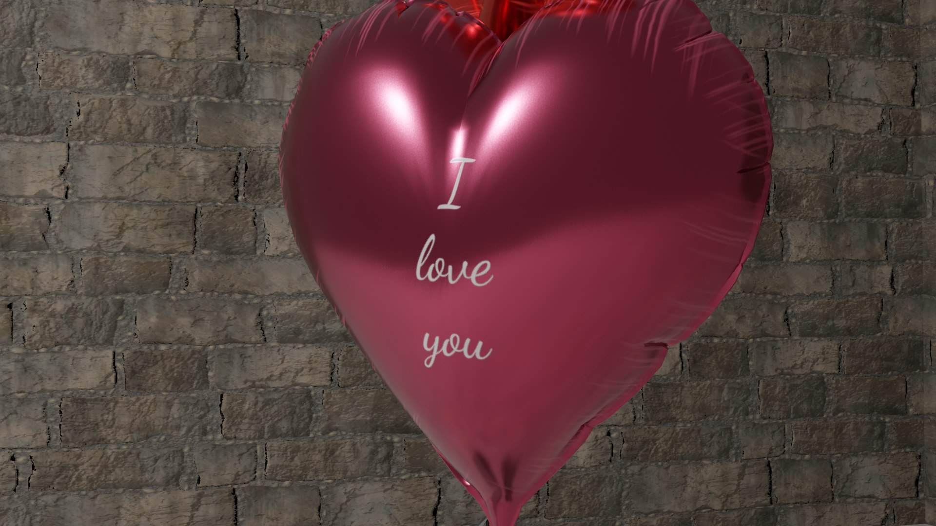 Heart Shape Valentines Day Balloons Low-poly PBR Low-poly 3D Model 3D ...