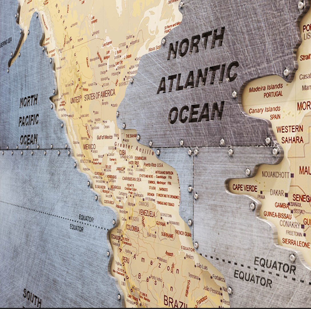 3D World Aluminum Wall - TurboSquid 1321855