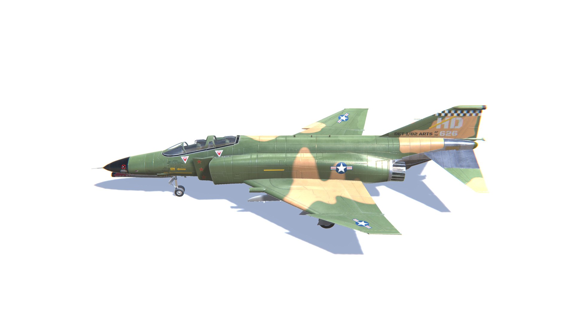 F-4 Phantom II Jet Fighter Aircraft Low-poly 3D Model - TurboSquid 1800234
