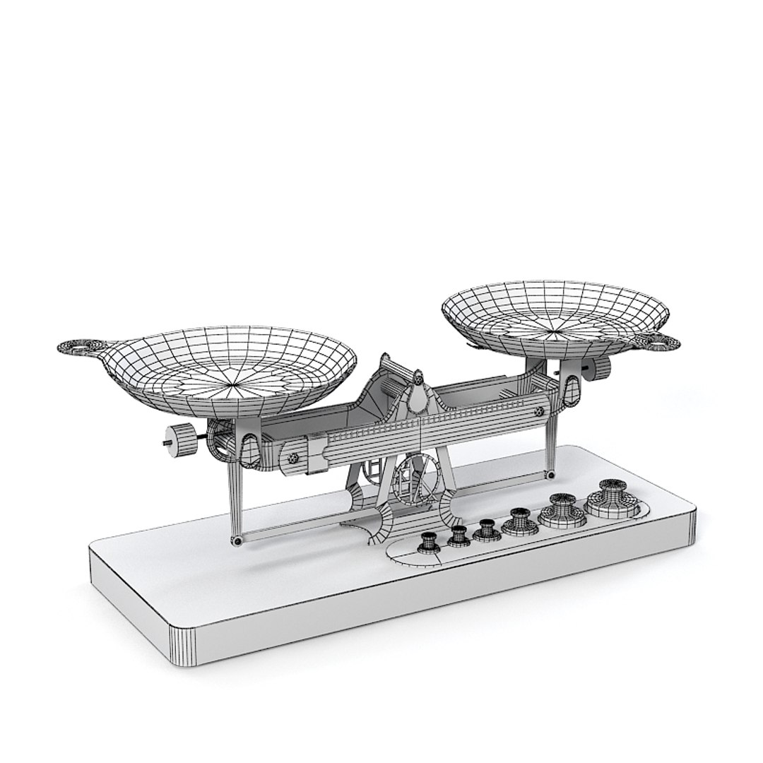 Vintage Studio Scales 3d Model