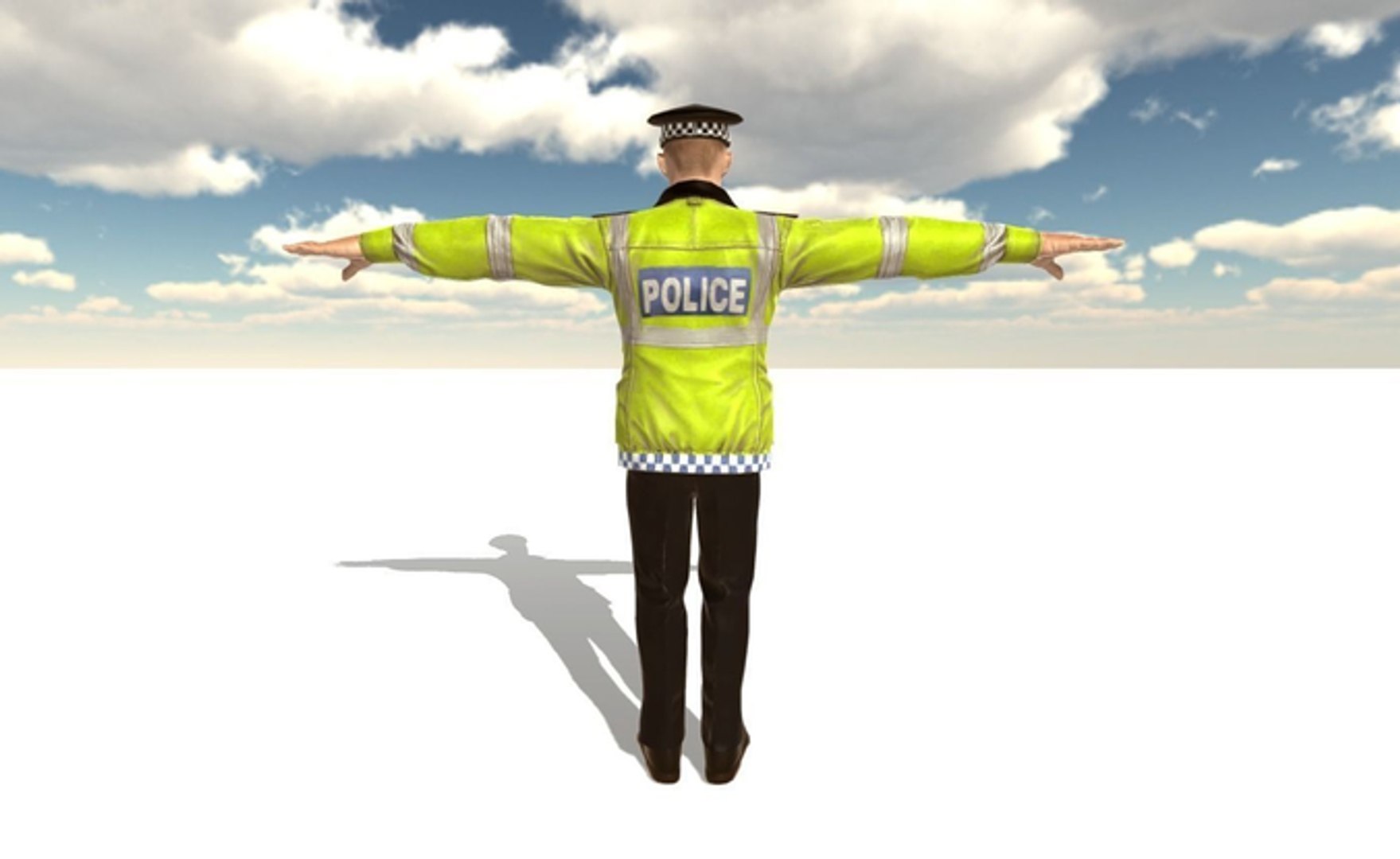 3d English Policeman Character Man