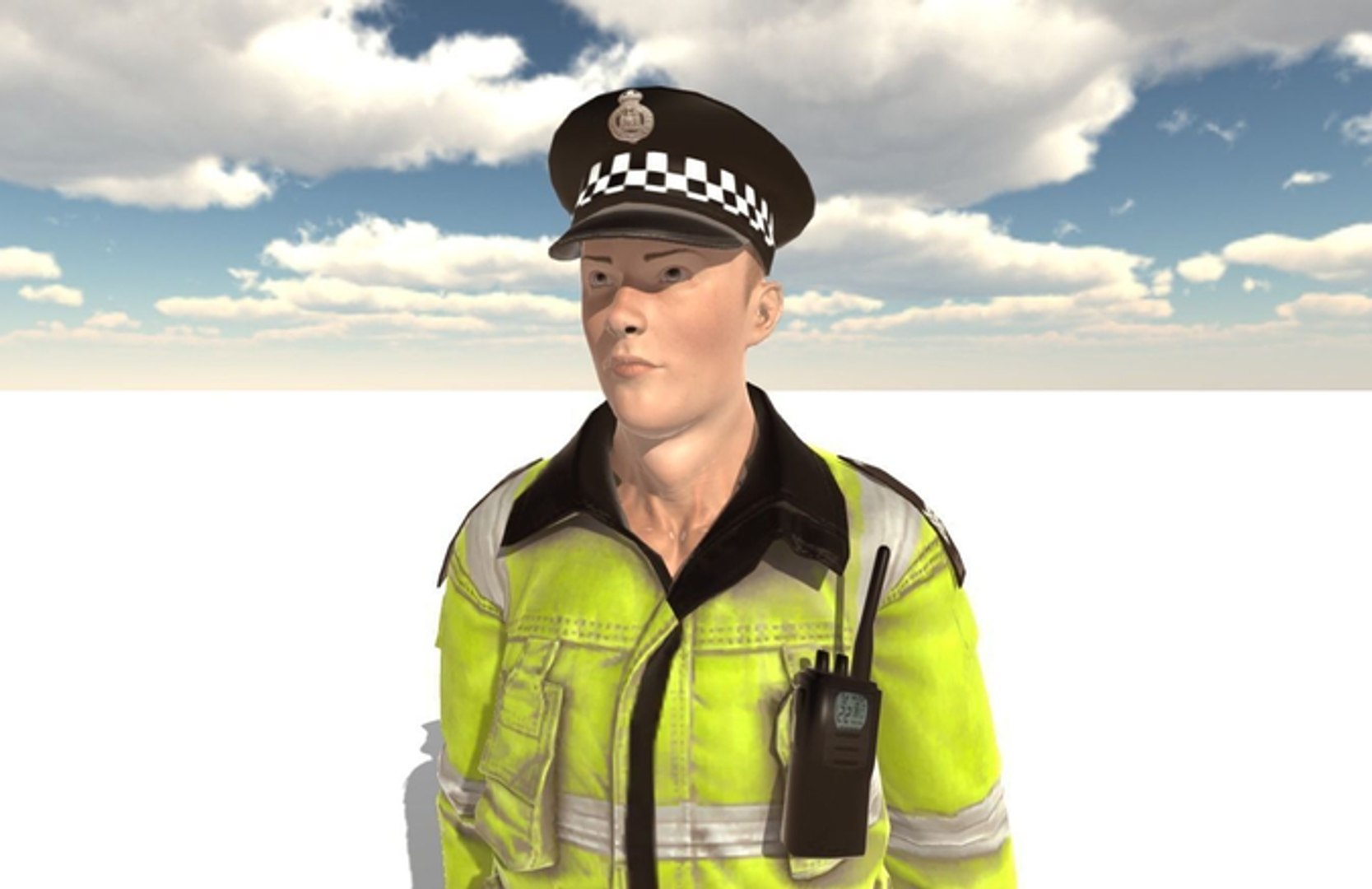 3d English Policeman Character Man