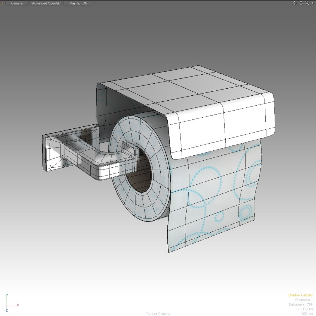 3d toilet paper holder model