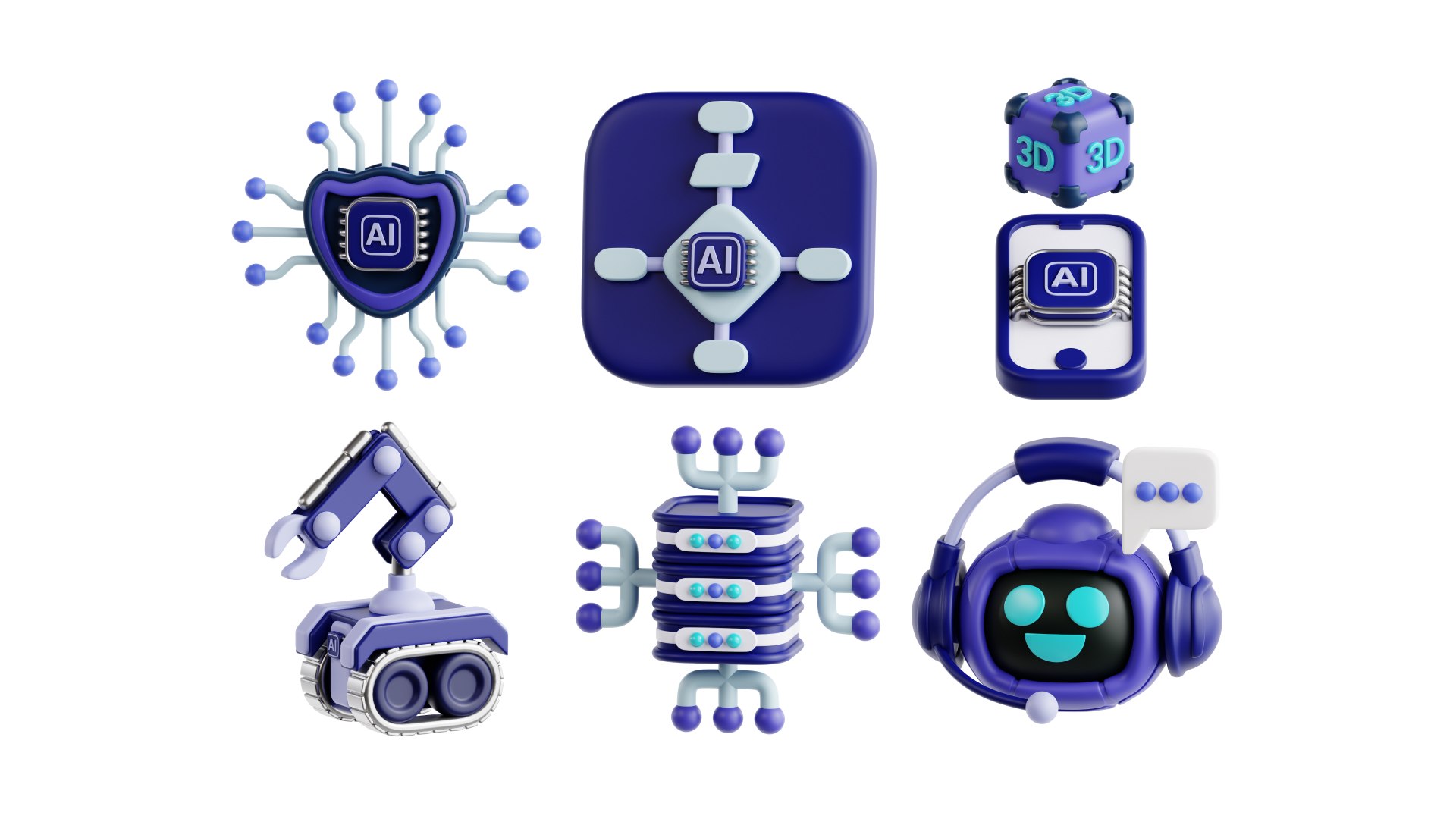 Artificial Intelligence 3D Collection 3D Model - TurboSquid 2259931