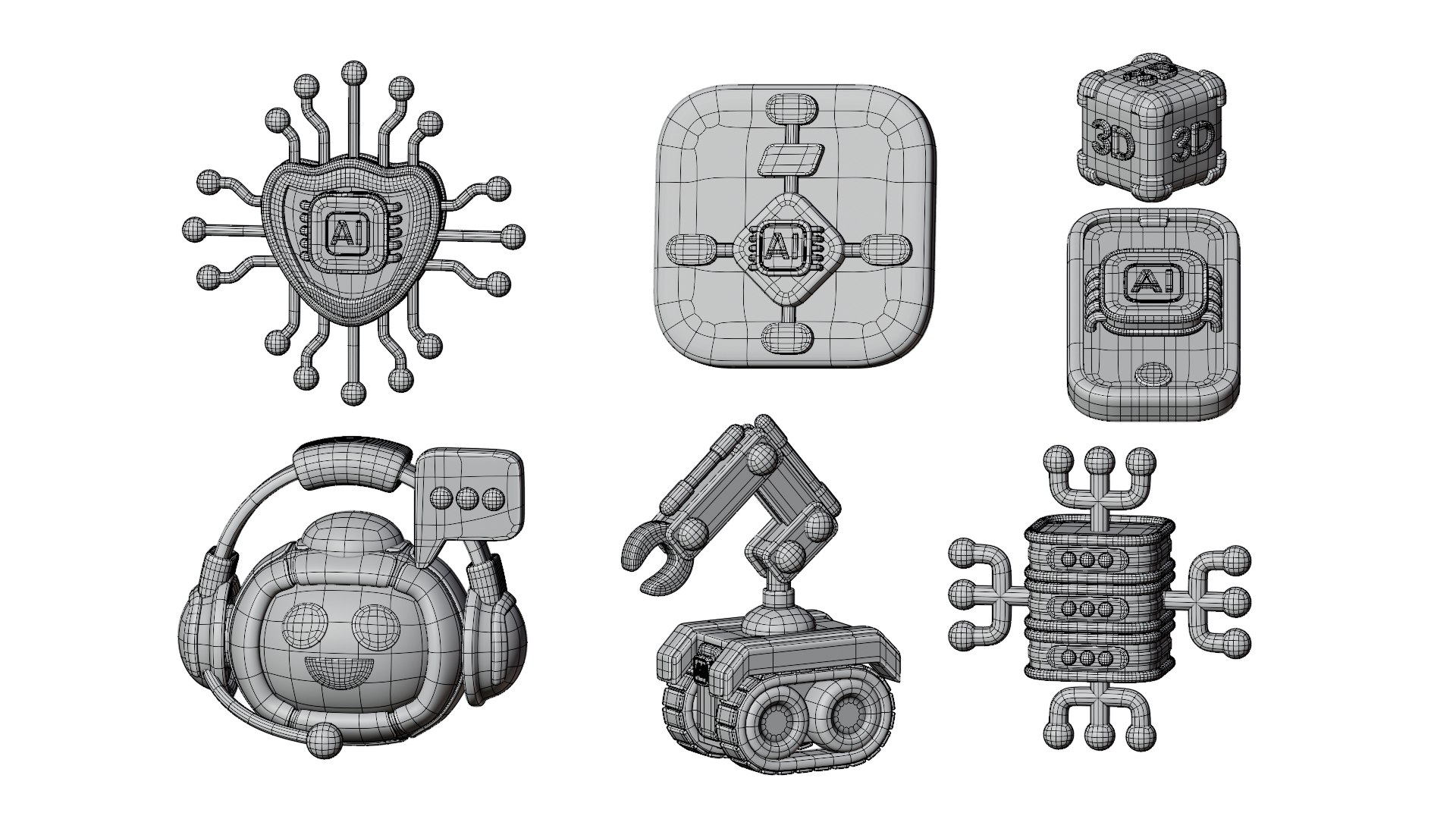 Artificial Intelligence 3D Collection 3D Model - TurboSquid 2259931