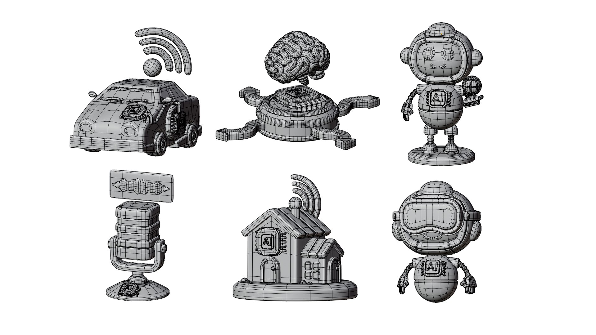 Artificial Intelligence 3D Collection 3D Model - TurboSquid 2259931