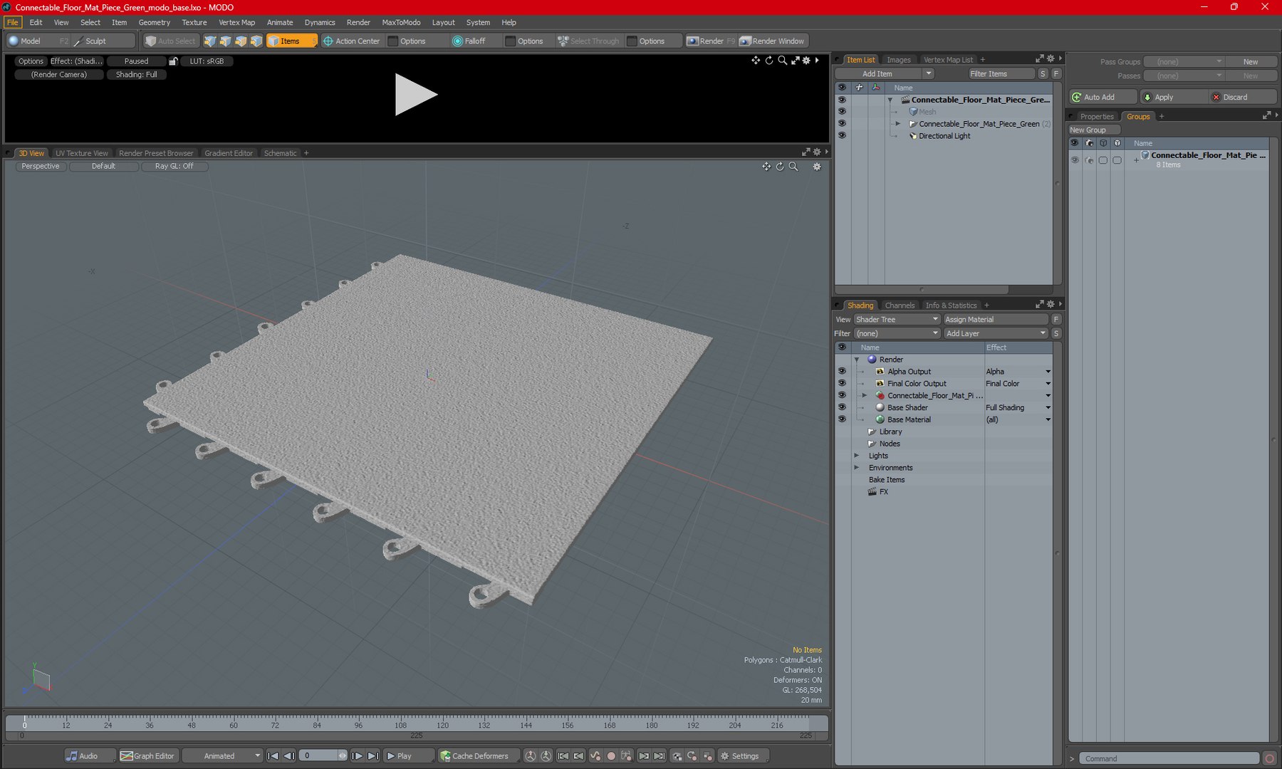 3D Interlocking Floor Mat Red - TurboSquid 2234700