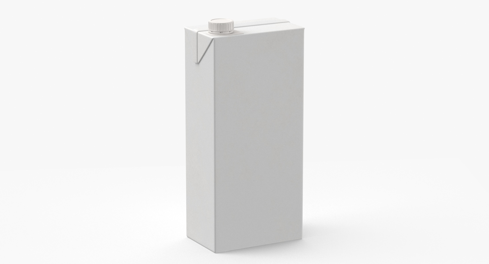 3D Milk Carton Type 02 Round Cap Blank Blue Green And Red Label ...