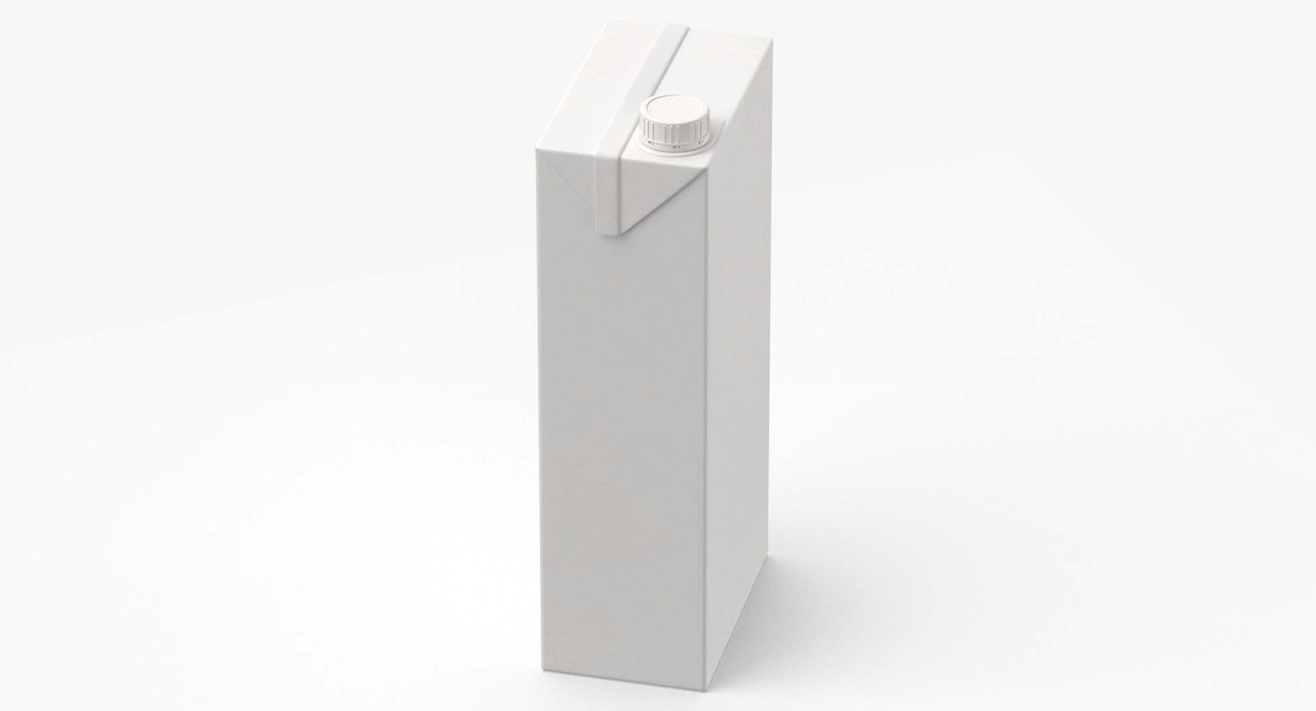 3D Milk Carton Type 02 Round Cap Blank Blue Green and Red Label ...