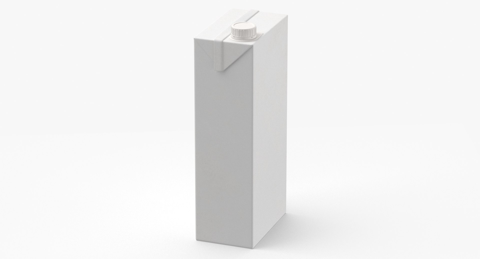 3D Milk Carton Type 02 Round Cap Blank Blue Green and Red Label ...