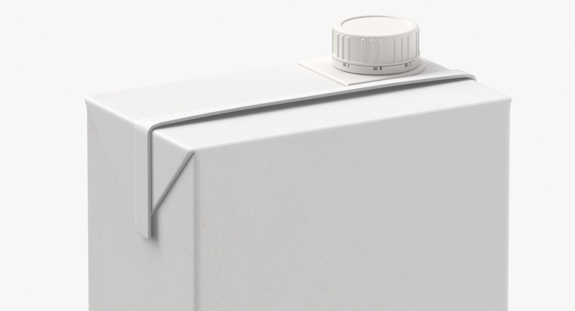 3D Milk Carton Type 02 Round Cap Blank Blue Green and Red Label ...