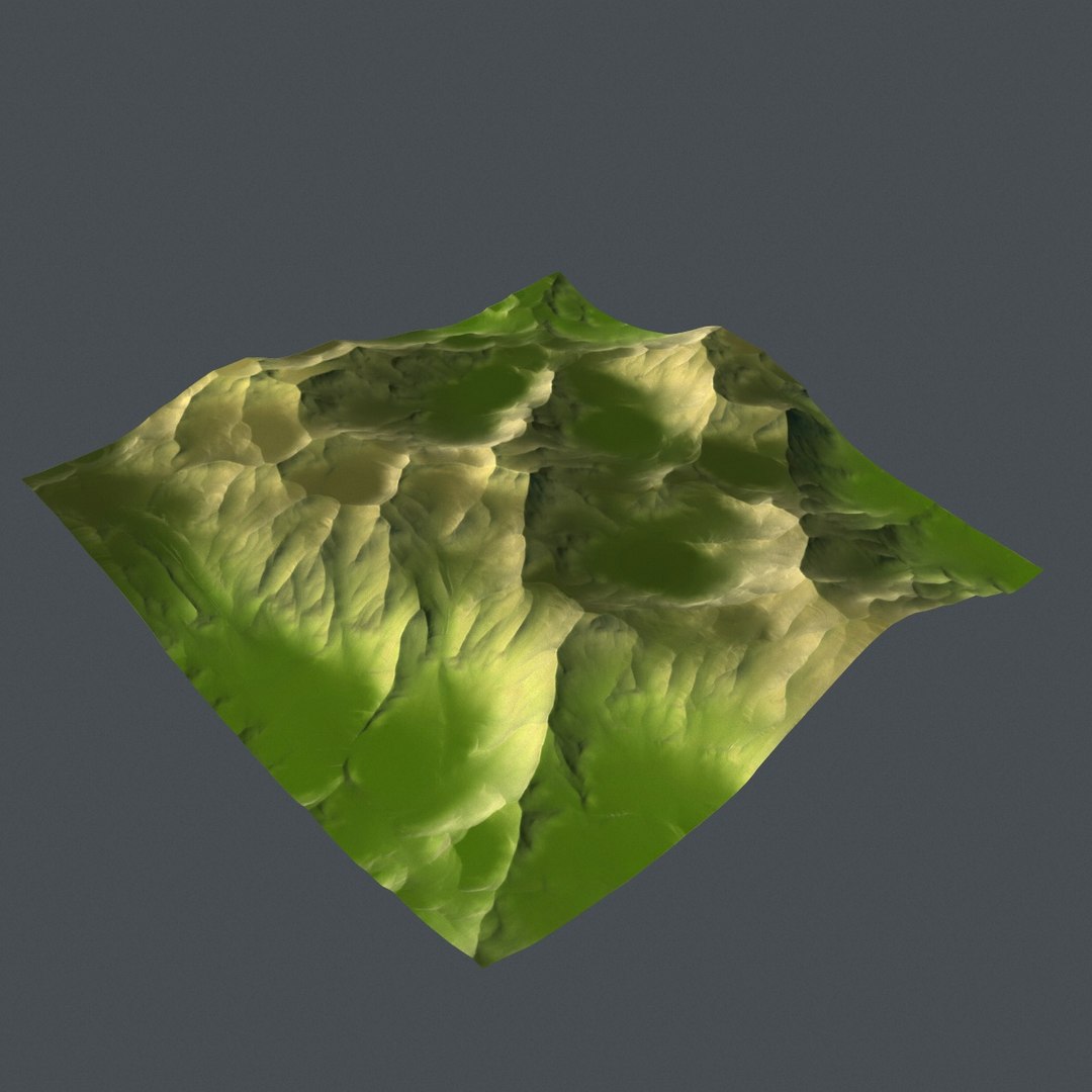 Hills Cliffs Terrain 3d Model