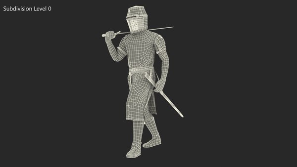Knight templar walking pose 3D model - TurboSquid 1511645