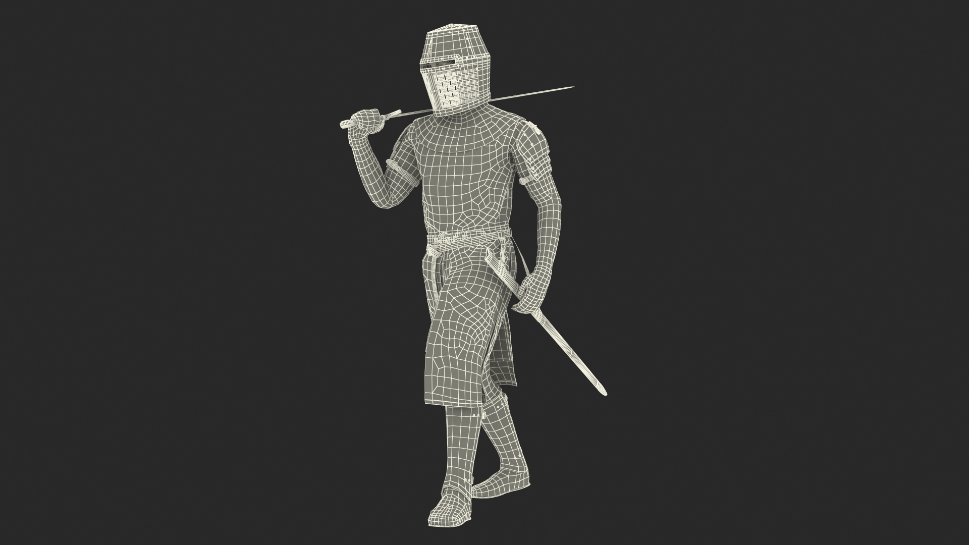 Knight Templar Walking Pose 3D Model - TurboSquid 1511645