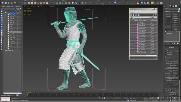 Knight templar walking pose 3D model - TurboSquid 1511645