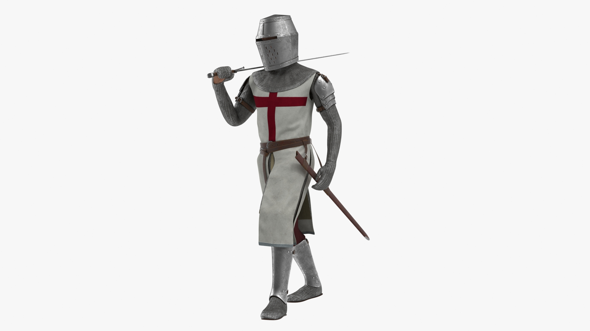 Knight Templar Walking Pose 3D Model - TurboSquid 1511645