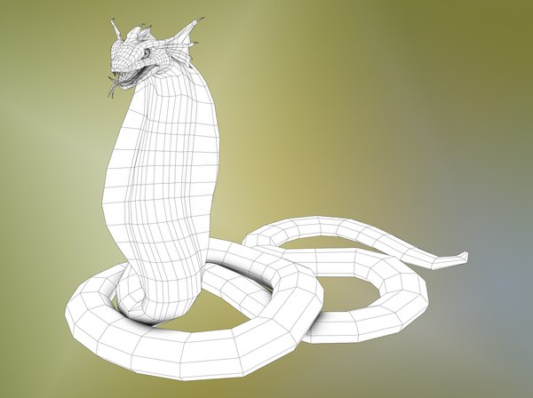 3d model snake creature