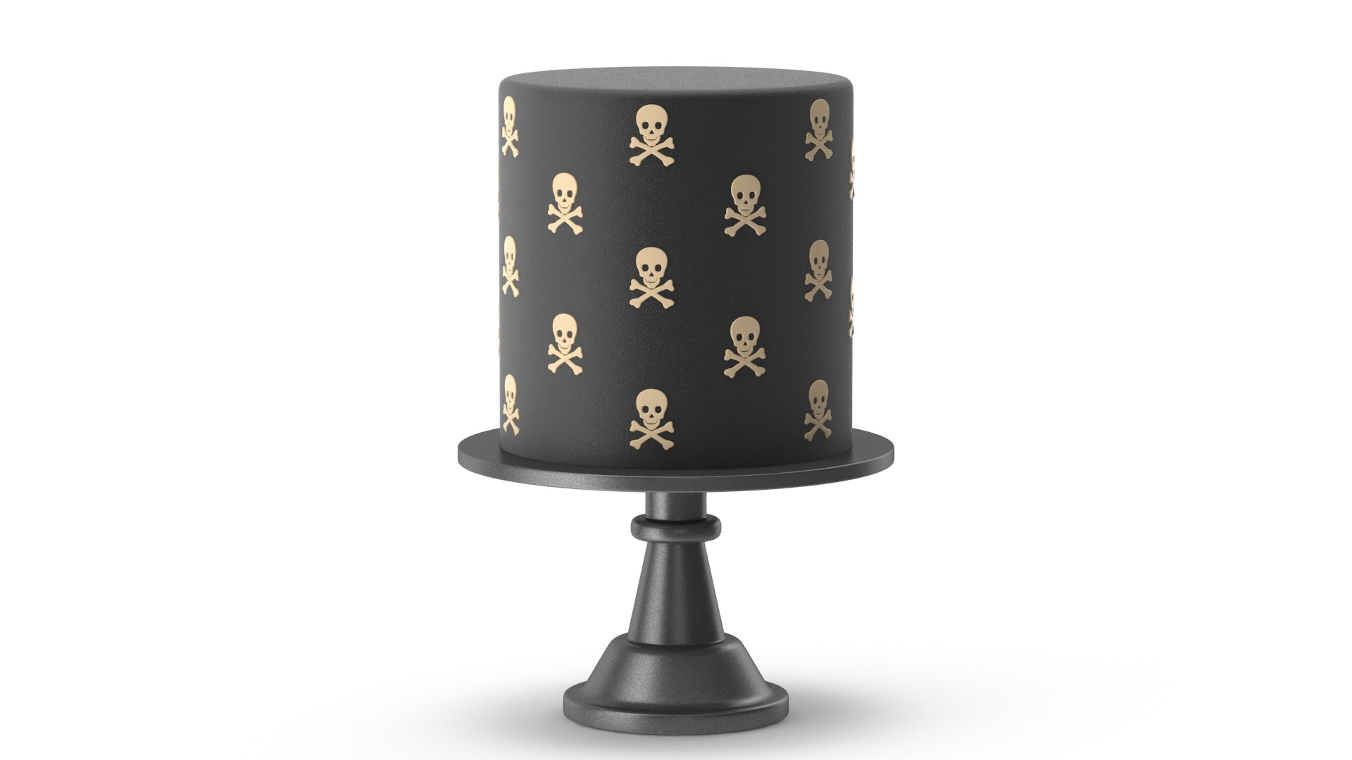 3D Helloween Cake With Skulls And Crossdones Model - TurboSquid 1814912