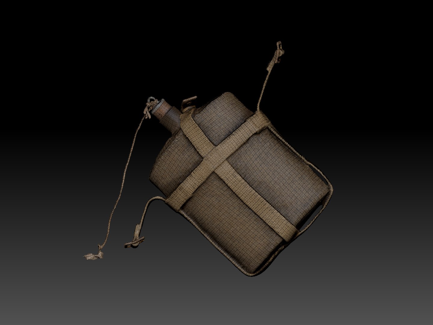 3D Equipped Military Flask Model - TurboSquid 1595379