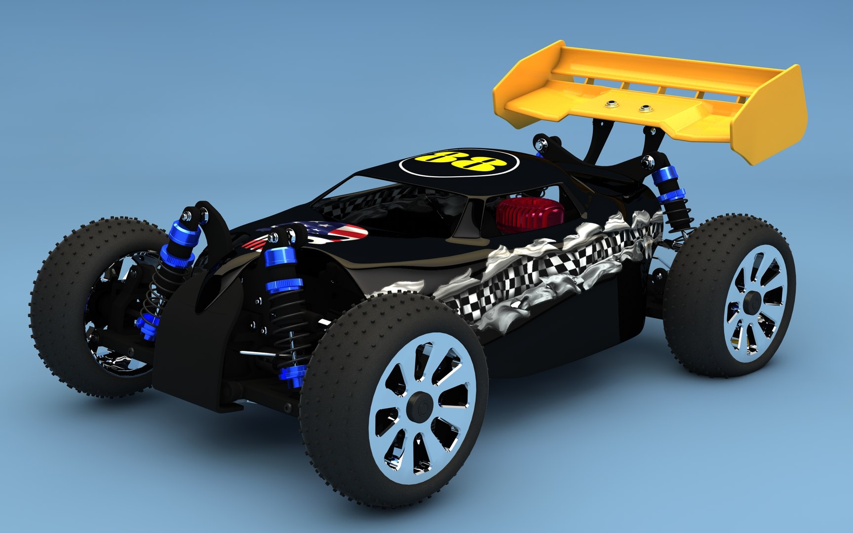 3d Model Rc Nitro Buggy