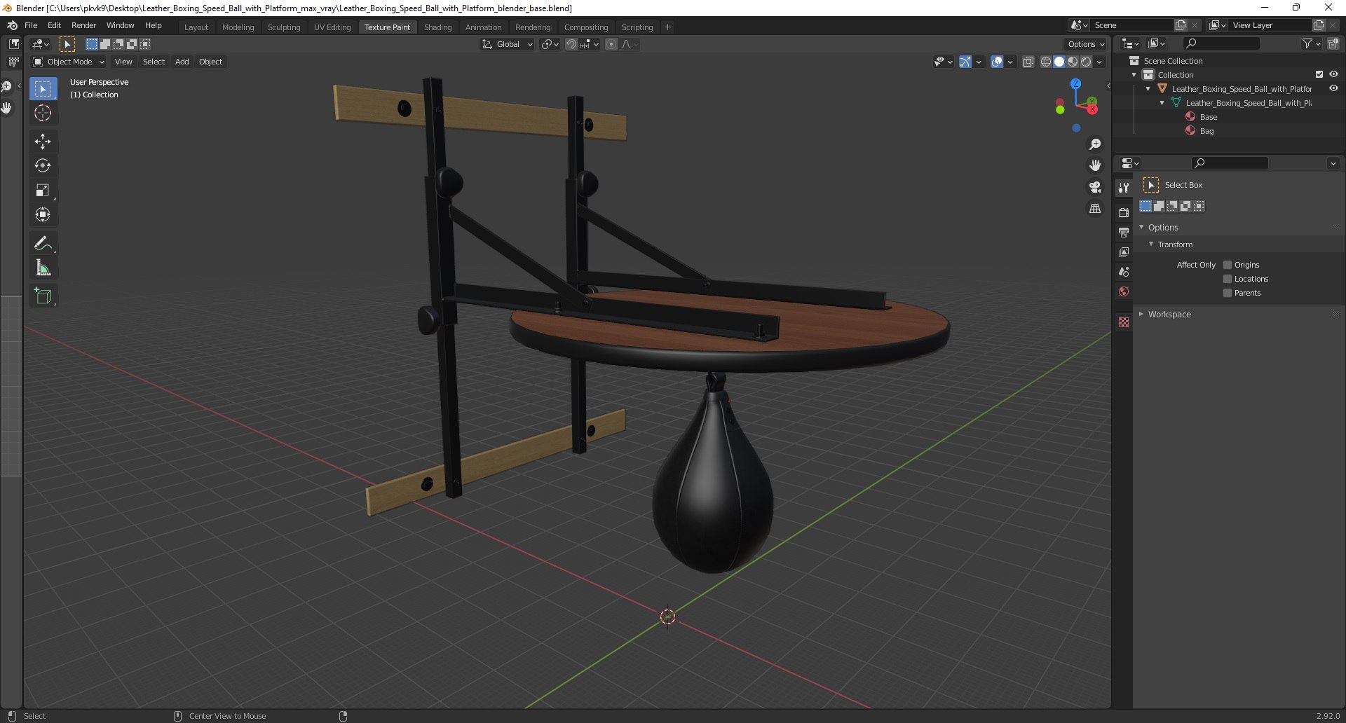 Leather Boxing Speed Ball With Platform 3D Model - TurboSquid 1823711