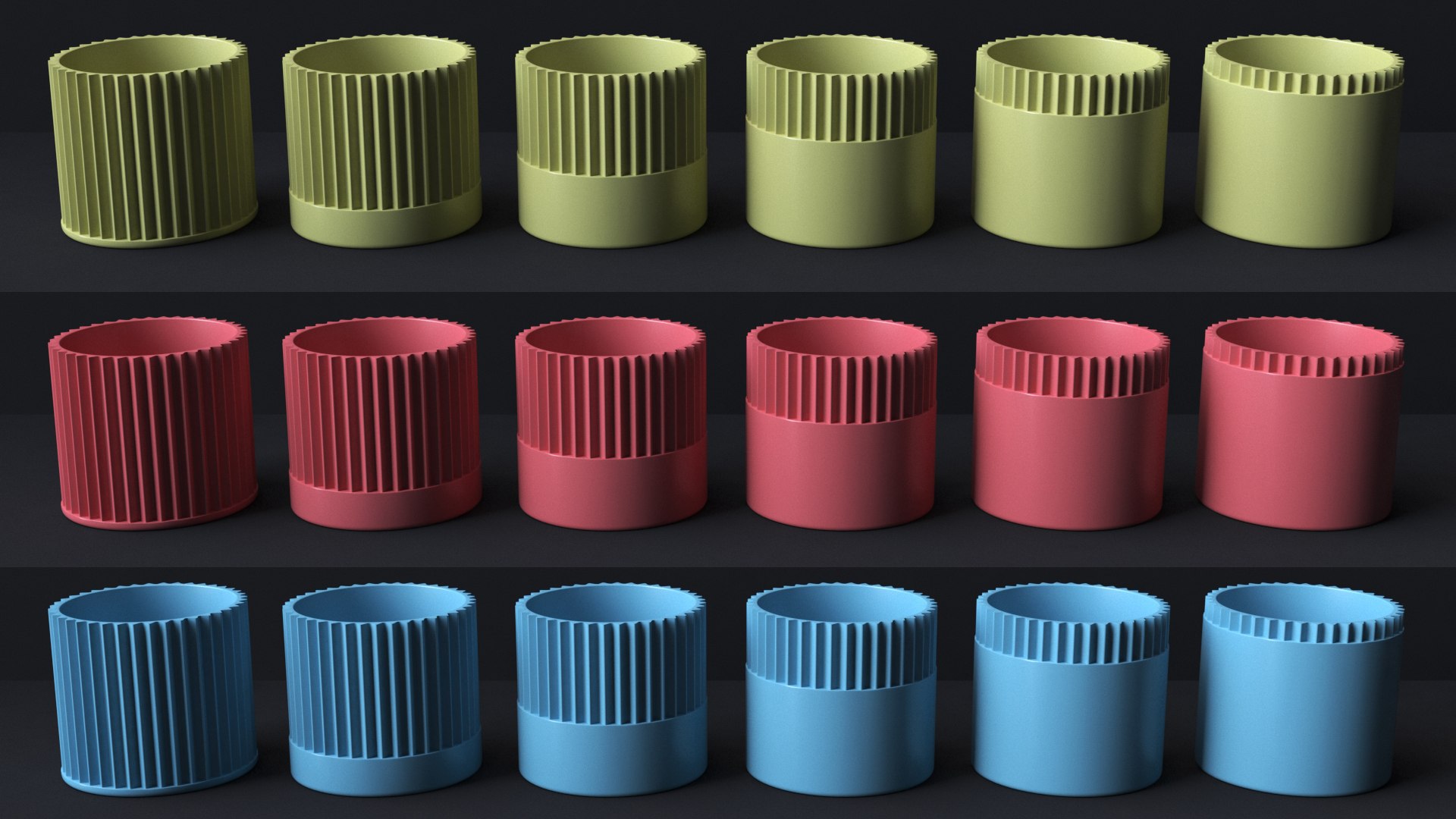 Botanical Bliss - Printable Set Of 6 Exquisite Flower Pots Print 3D ...