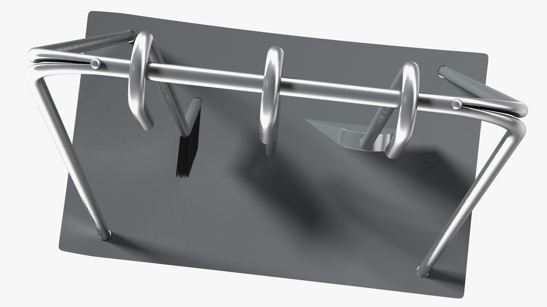 3D Port Fireplace Tools Silver - TurboSquid 1832613